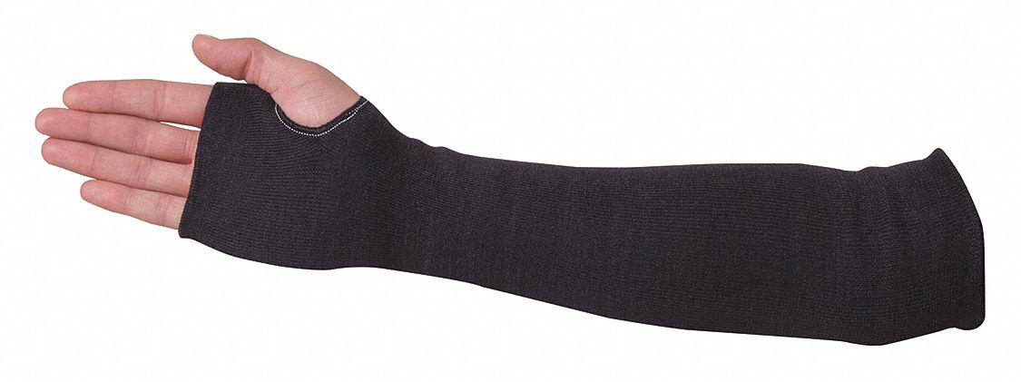 HONEYWELL, ANSI/ISEA Cut Level 4, Black, Cut-Resistant Sleeves - 321H39 ...