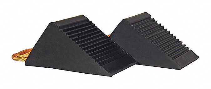 Mini Rubber Wheel Chock Set w/Rope - Grainger