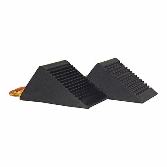 Mini Rubber Wheel Chock Set w/Rope - Grainger