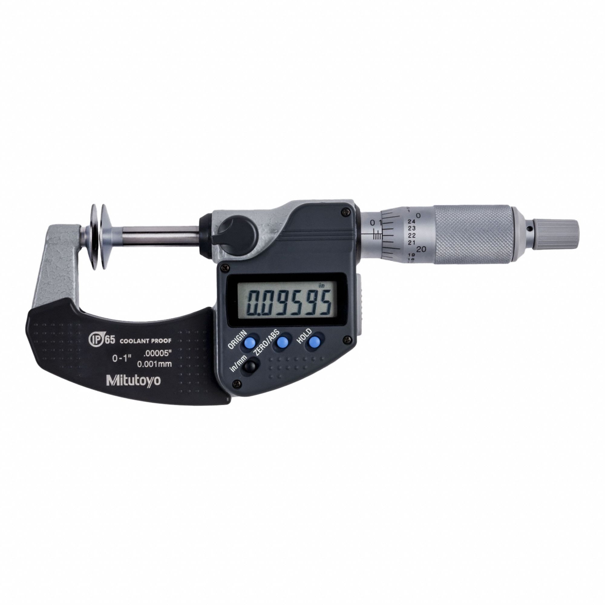 MITUTOYO, Calibrated Micrometer - 879Y32|323-350-30CAL - Grainger