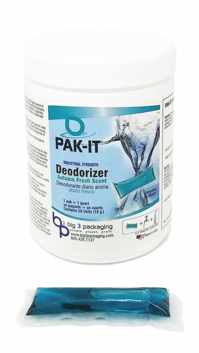 Autumn Fresh Deodorizer,Aqua,20 Pod Jar - Grainger