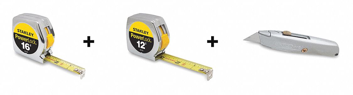 STANLEY, Inch, Nonmagnetic Single Hook Tip, Tape Measure - 323D50 ...