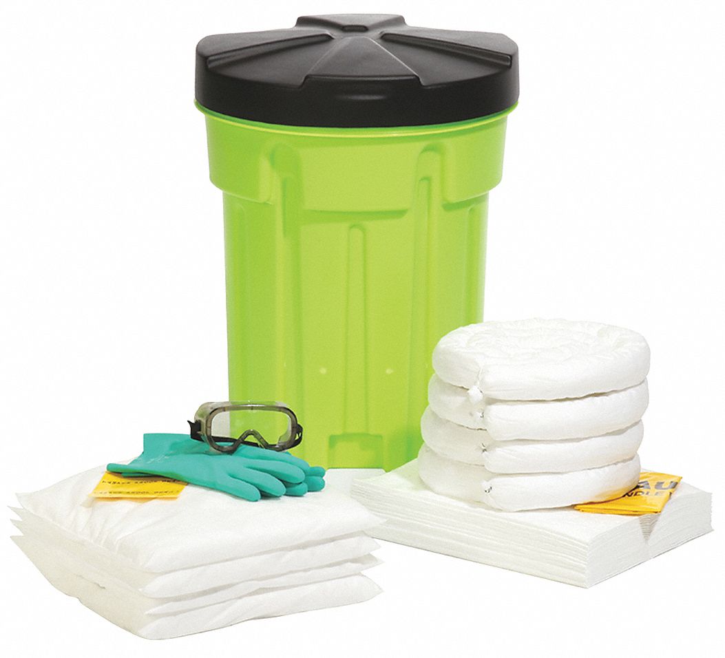 SPILLTECH, 23 gal Volume Absorbed Per Kit, (1) Pr Goggles/(1) Pr ...