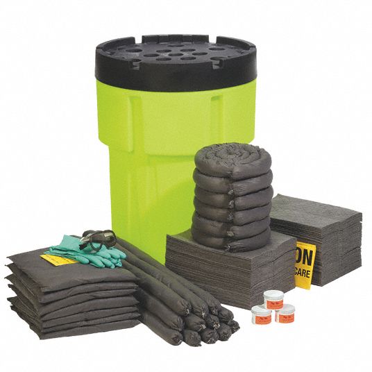 SPILLTECH, 87 gal Volume Absorbed Per Kit, 95 gal Drum, Spill Kit ...