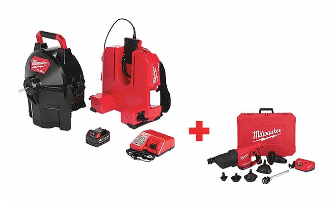 Drain Gun Kit,Battery Included,18.0V - Grainger