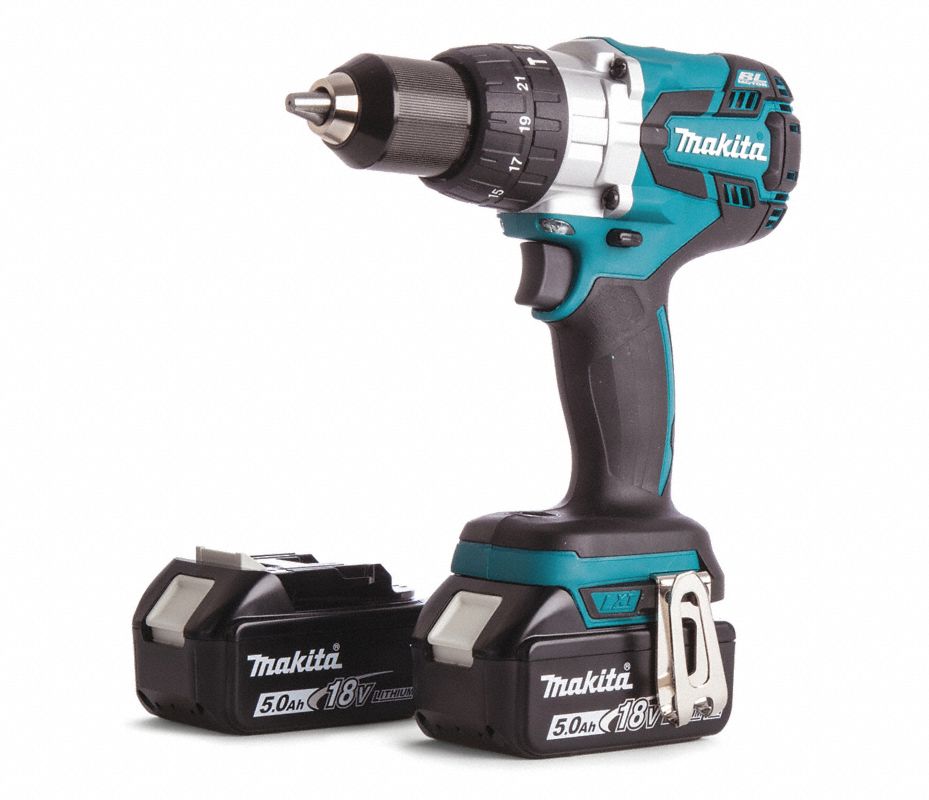 MAKITA Taladro Inalámbrico, 18.0, Sí, 5.0A/hr. - Taladros Inalámbricos - 328C96 | DHP481RTJ ...