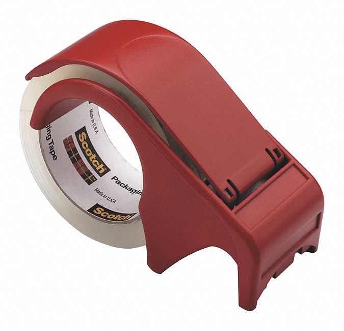 Dispenser,Tape,Pkg,Hand,Red - Grainger