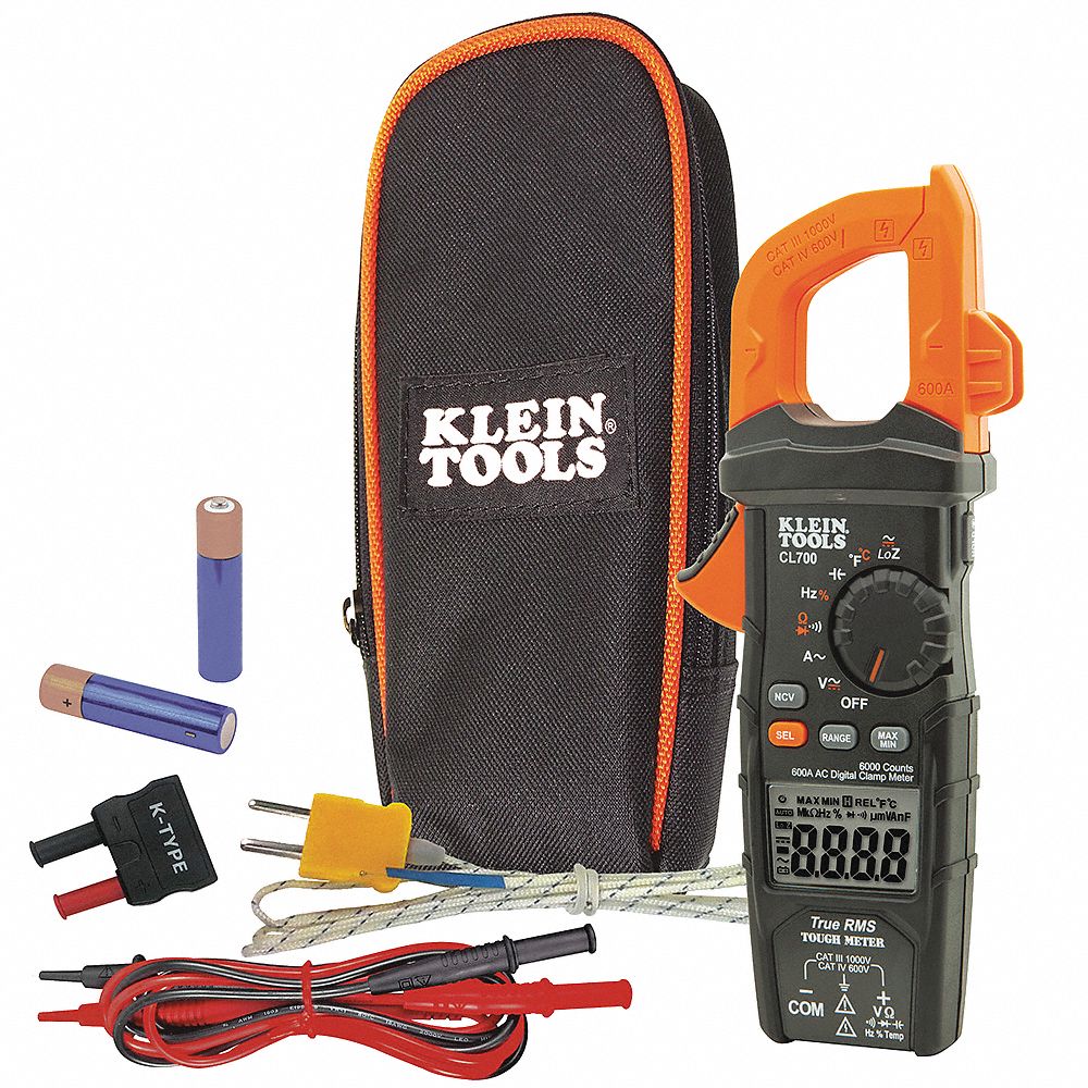 KLEIN TOOLS Multímetro de Gancho 600A 1000V Tenaza 1.3" (33mm ...