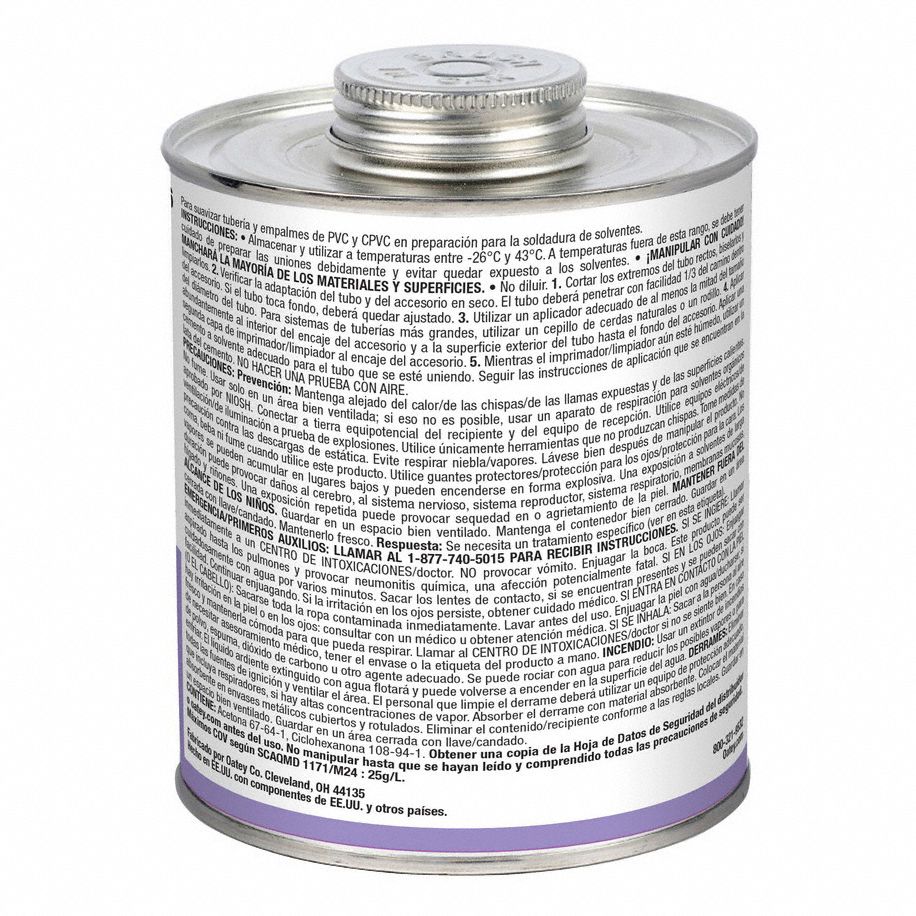 OATEY Purple Primer, Cleaner, 32 oz. - 329W26|30806 - Grainger