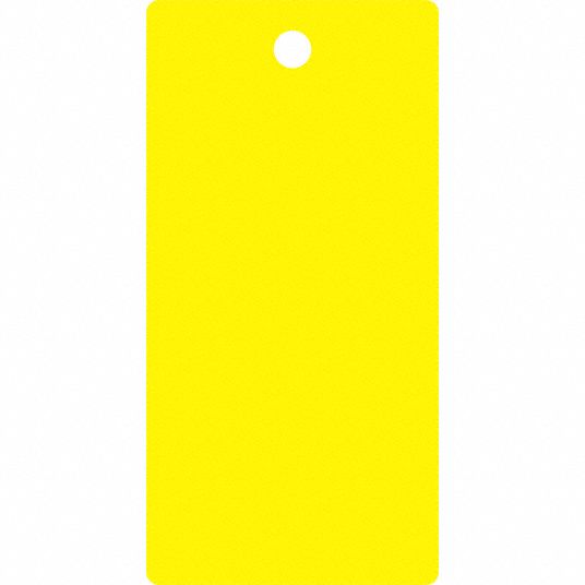 Blank Tag, PVC, Height: 6 1/4 in, Width: 3 1/8 in - Grainger