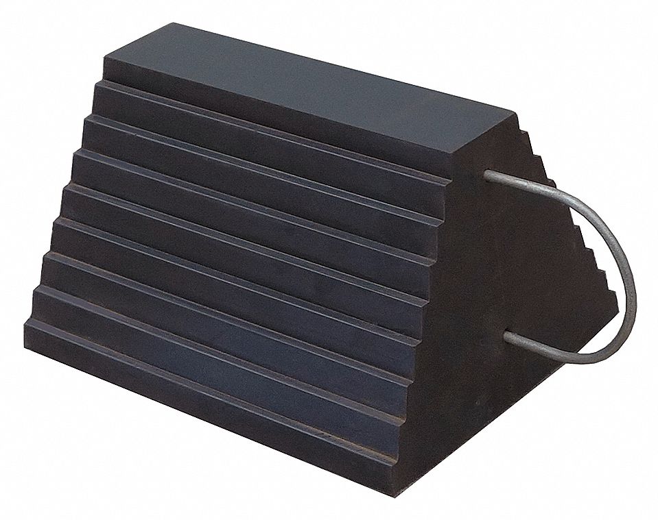APPROVED VENDOR WHEEL CHOCK MOLDED RBR STL GRAB BK - Wheel Chocks ...
