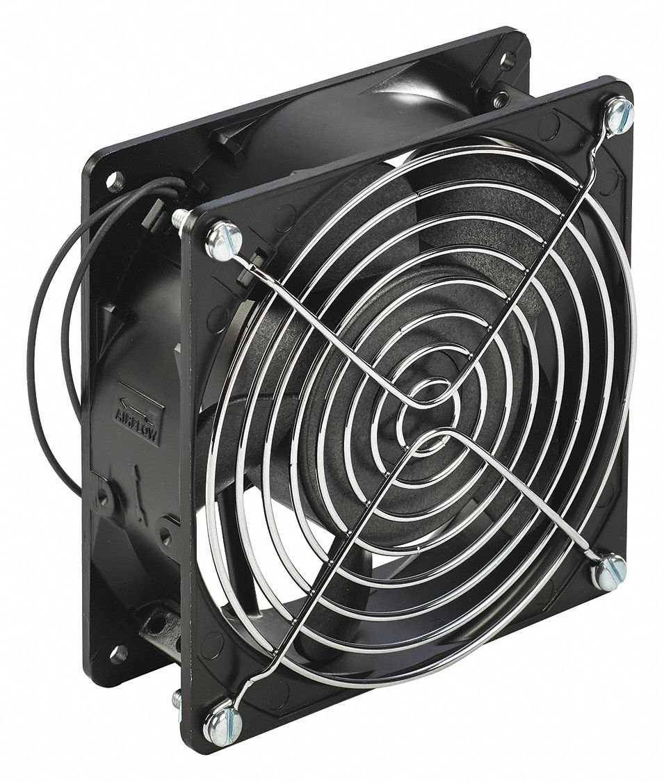 HOFFMAN, 4 5/8 in Ht, 1 1/2 in Dp, Standard Square Axial Fan - 32FL10 ...