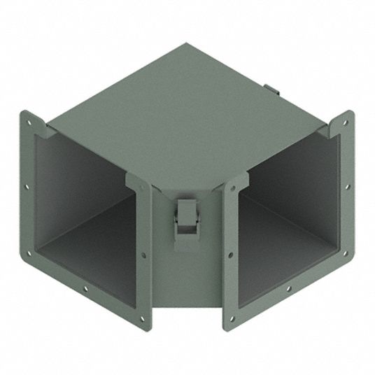 HOFFMAN Wireway 90 Degree Elbow: 6 in Wd, 6 in Ht, 6 in, NEMA 12 ...