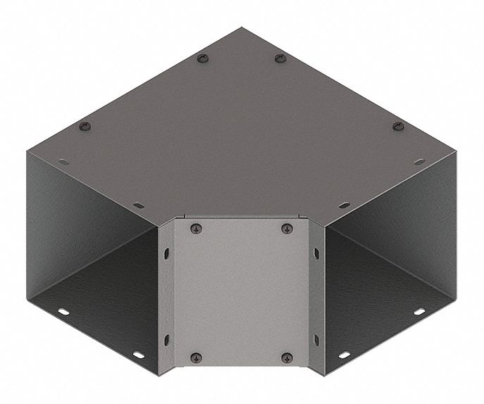 HOFFMAN Wireway 90 Degree Elbow: 6 in Wd, 6 in Ht, 16 ga Gauge, 1 ...