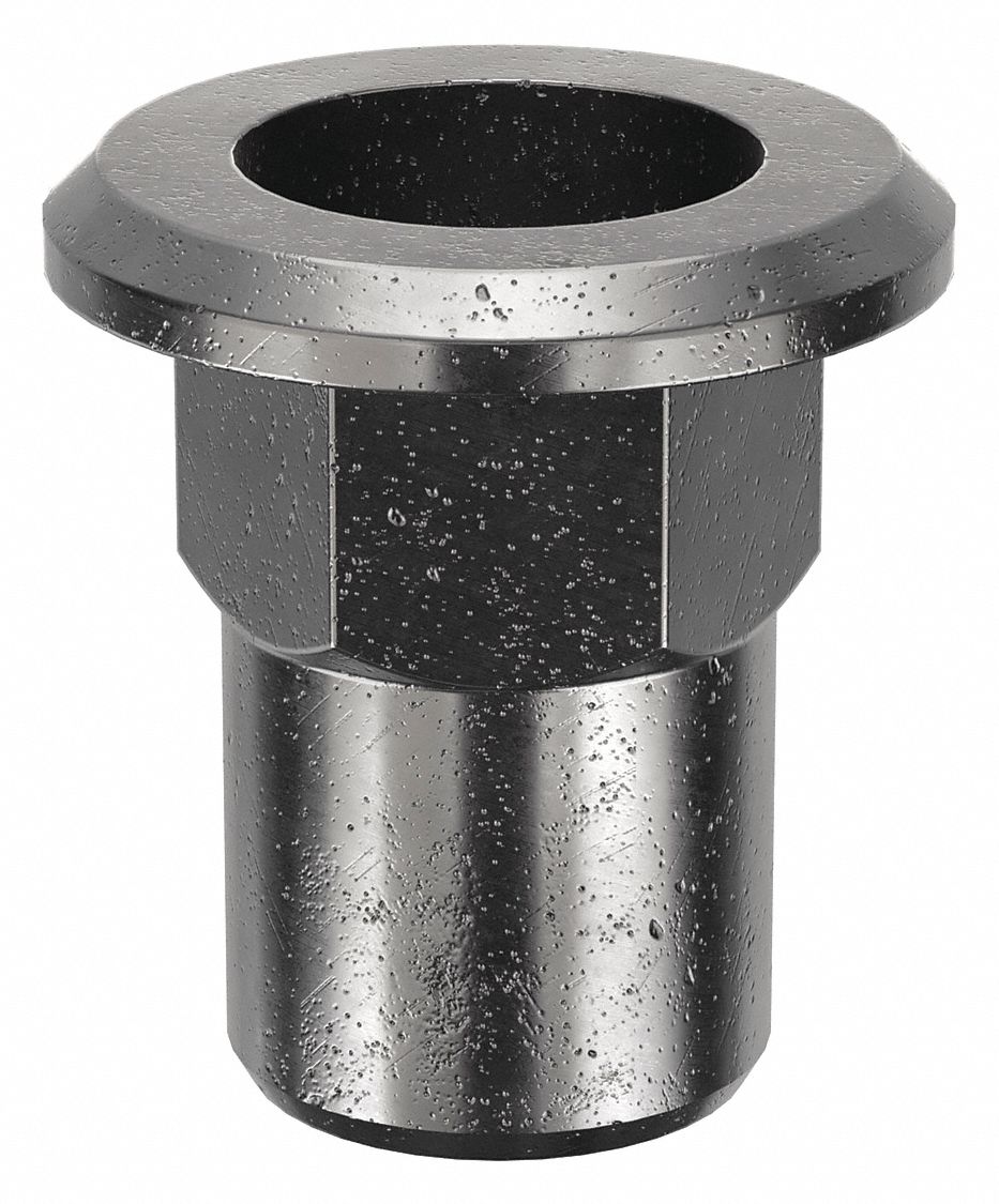 #10-32 Thread Size, 25/64 in Overall Lg, Rivet Nut - 32FX12|CFH2-1032 ...