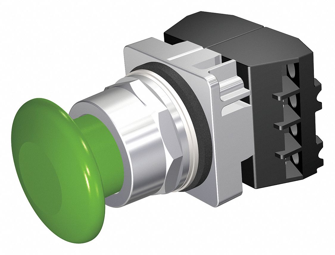 SIEMENS, Non-Illuminated, Mushroom Head Profile, Mushroom Head Push ...