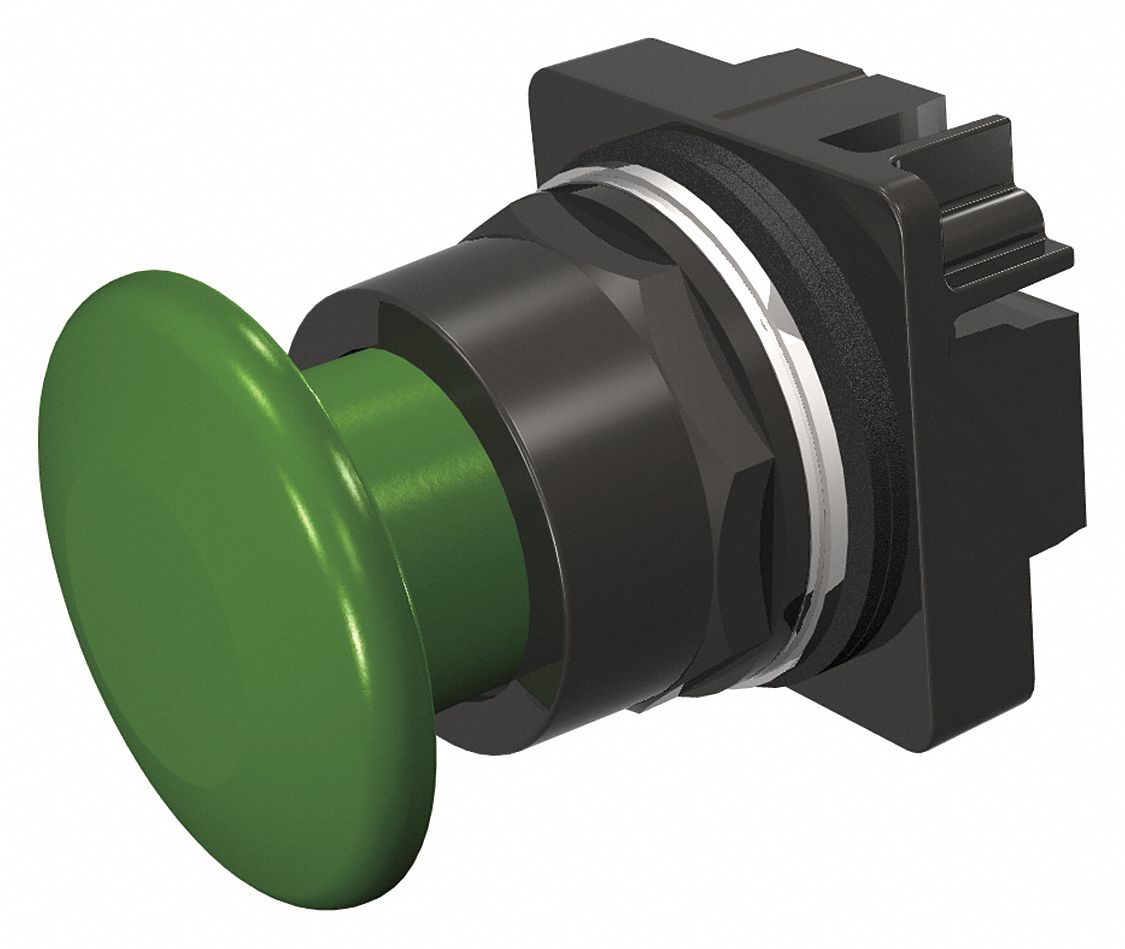 SIEMENS, 30 mm, Non-Metallic, Mushroom Head Push Button - 32GG58|52BM9W3 - Grainger