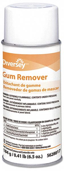 DIVERSEY Gum and Wax Remover: Aerosol Spray Can, 6.5 oz Container Size ...