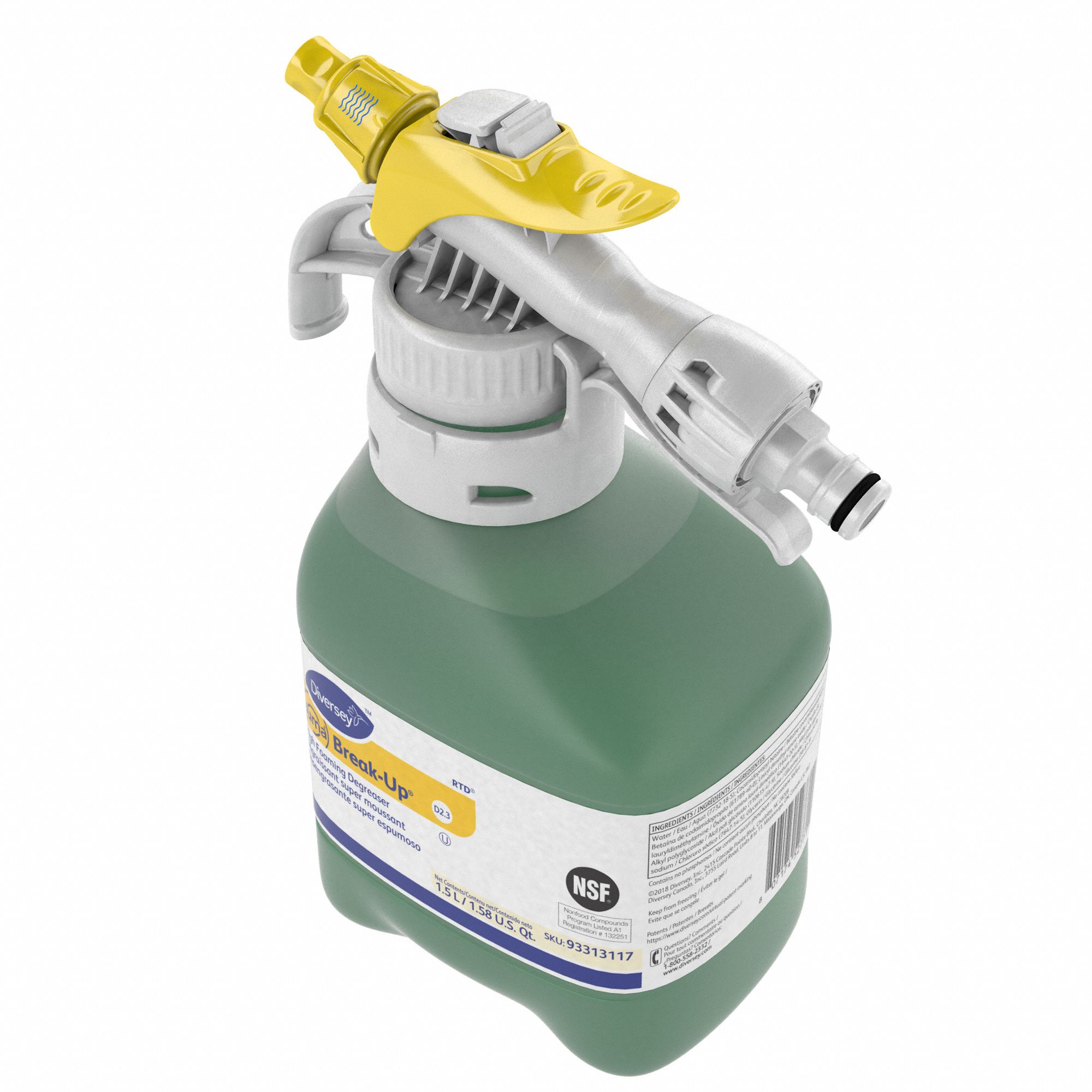 DIVERSEY Degreaser: Suma, D2.3, Fits RTD Spray Dispenser Series, 1.5 L ...