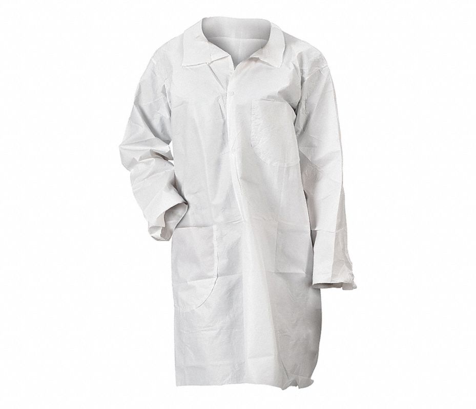 CONDOR Bata de Laboratorio Desechable Blanco Microporoso Avanzado Talla ...