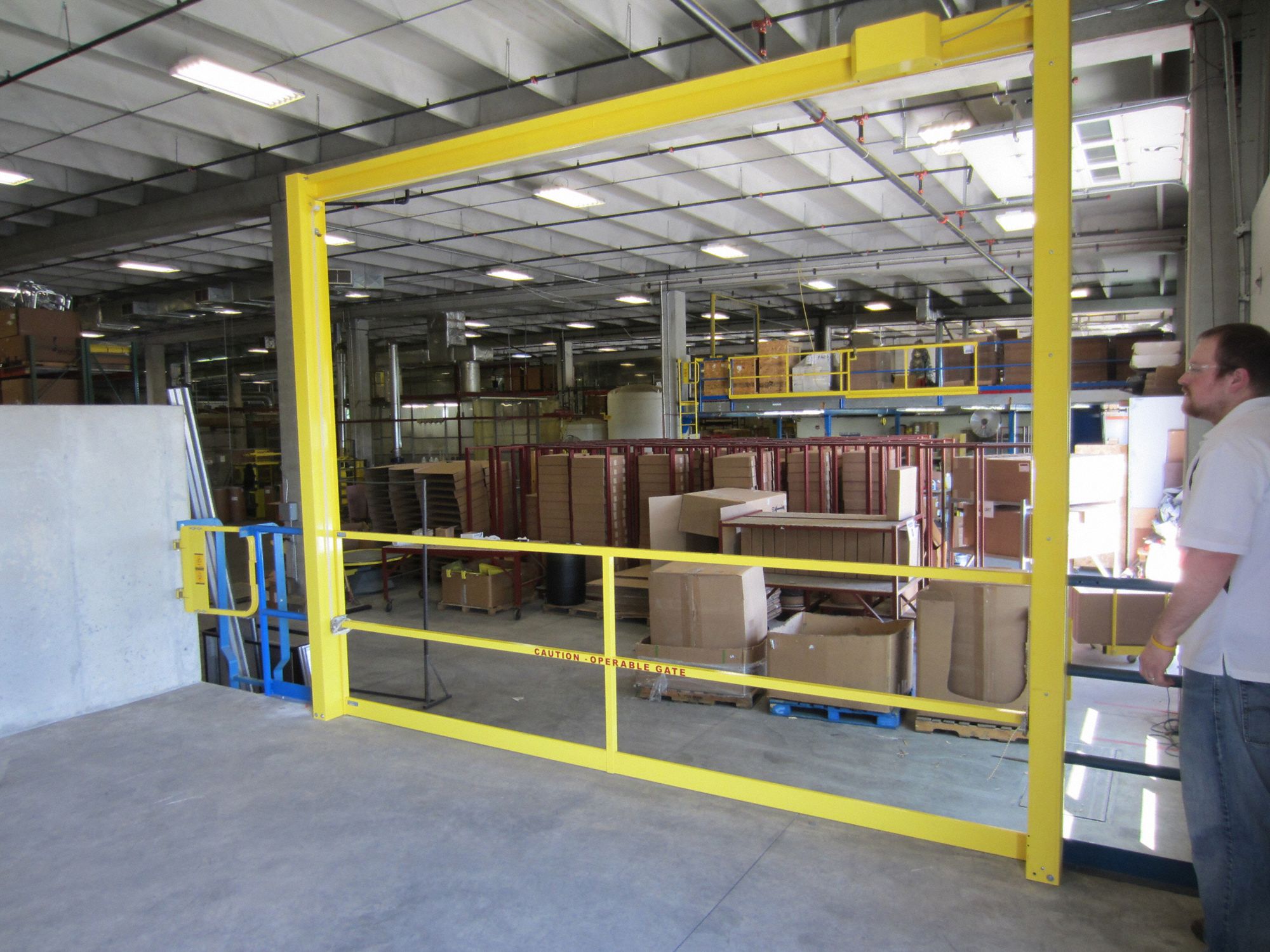 PS INDUSTRIES Vertical Safety Gate: 126 in x 78 in, Unassembled, Yellow ...