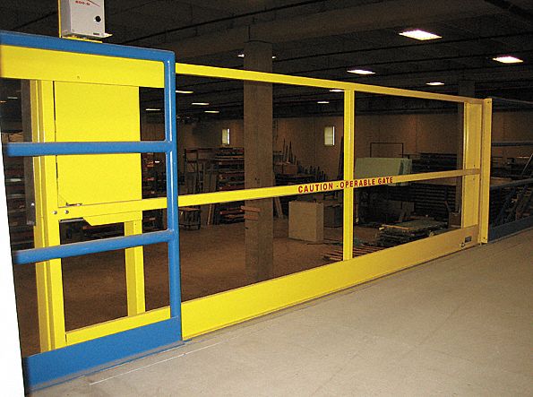 PS INDUSTRIES, 43 in x 93 in, Unassembled, Horizontal Safety Gate ...