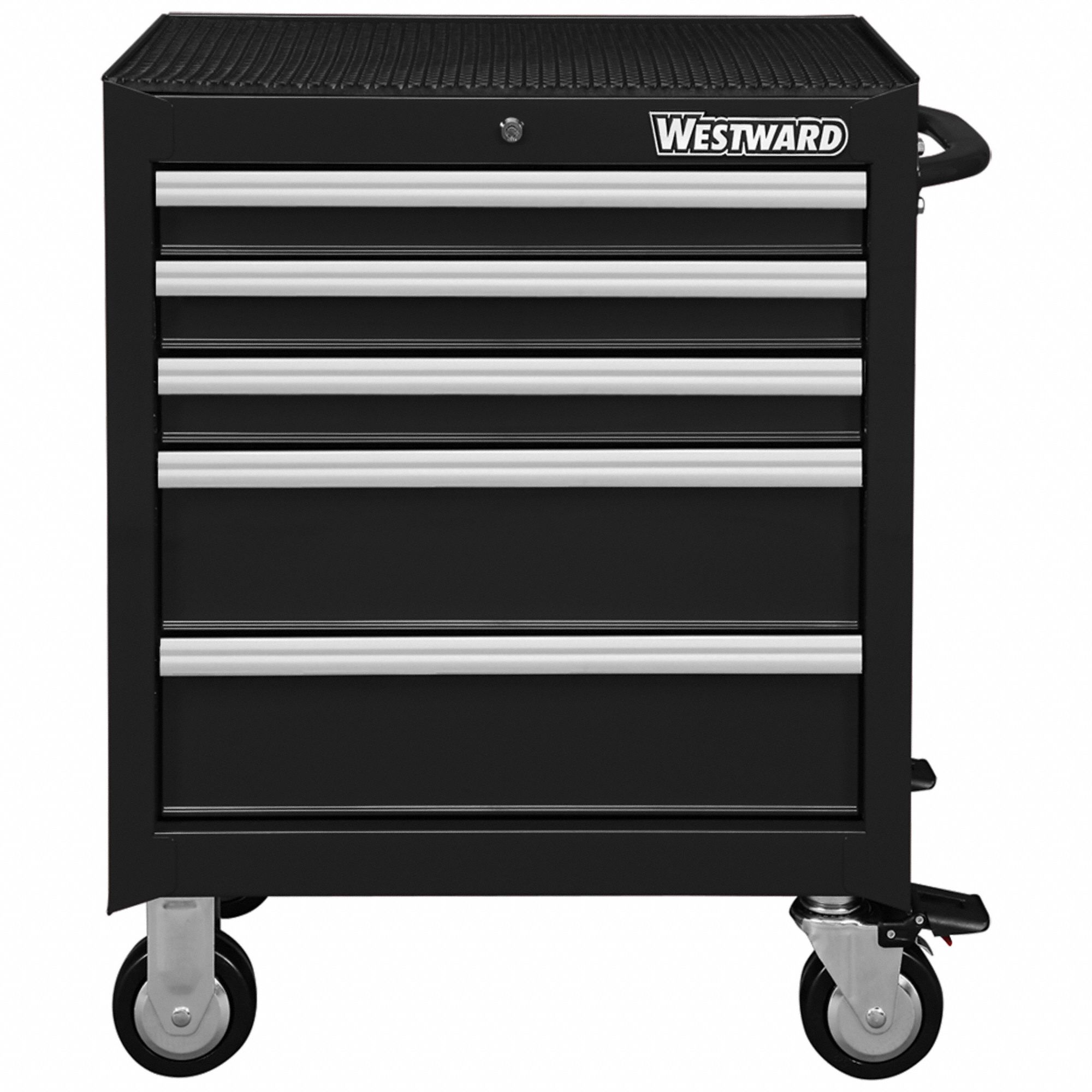 WESTWARD, Black / Black Drawer, 26 11/16 in W x 18 in D x 33 5/16 in H ...