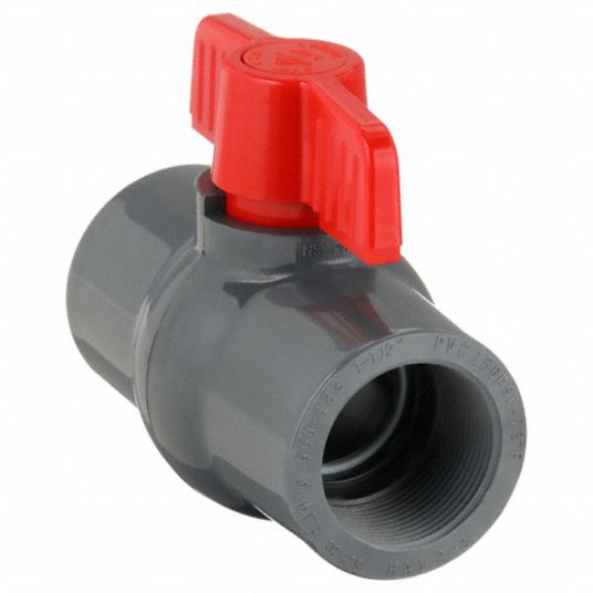 1 1/2 in, PVC, Manual Two-Way Ball Valve - 32H958|32H958 - Grainger