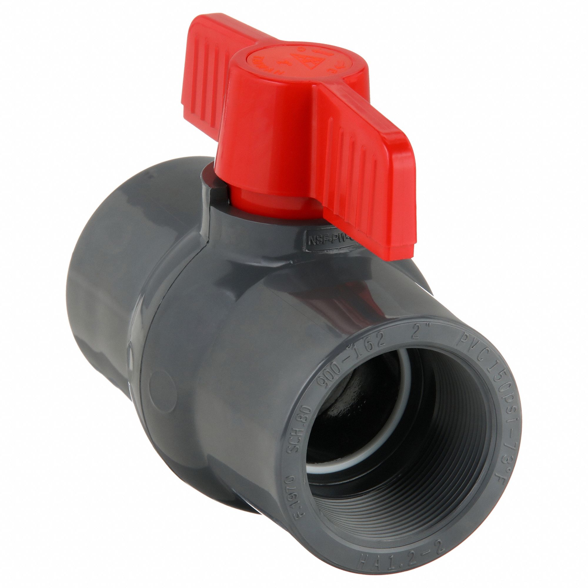 2 in, PVC, Manual Two-Way Ball Valve - 32H959|32H959 - Grainger