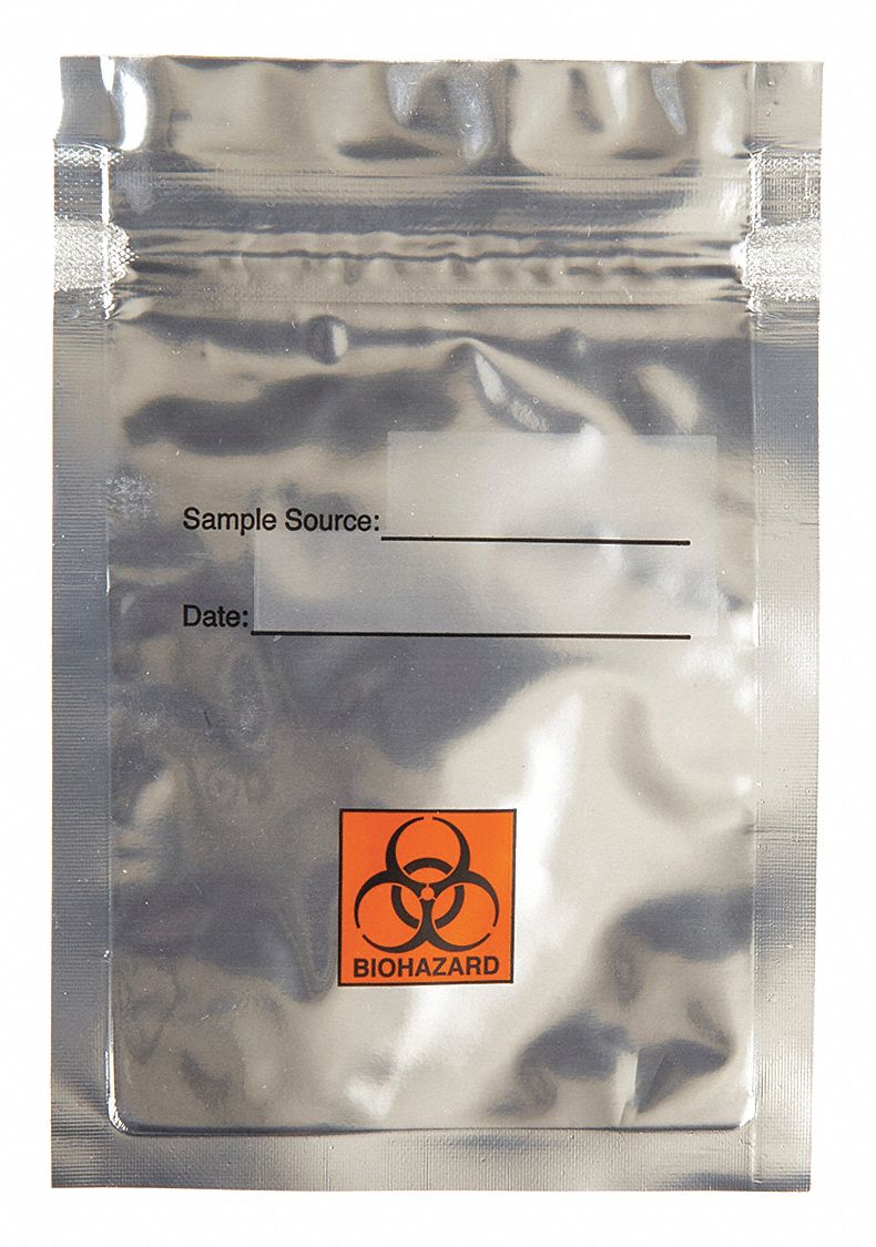 Plastic, Biohazard, Foil-Barrier Bag - 32HL27|10534321 - Grainger