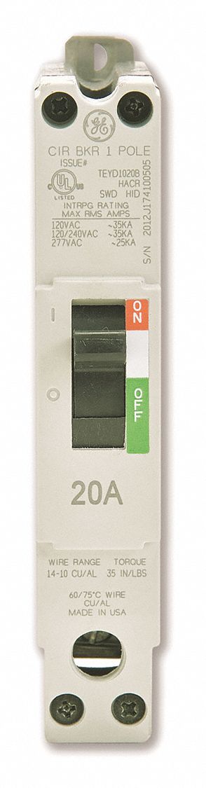 GE, 15 A Amps, 25kA at 277V AC, Molded Case Circuit Breaker - 32HY47|TEYD1015B - Grainger