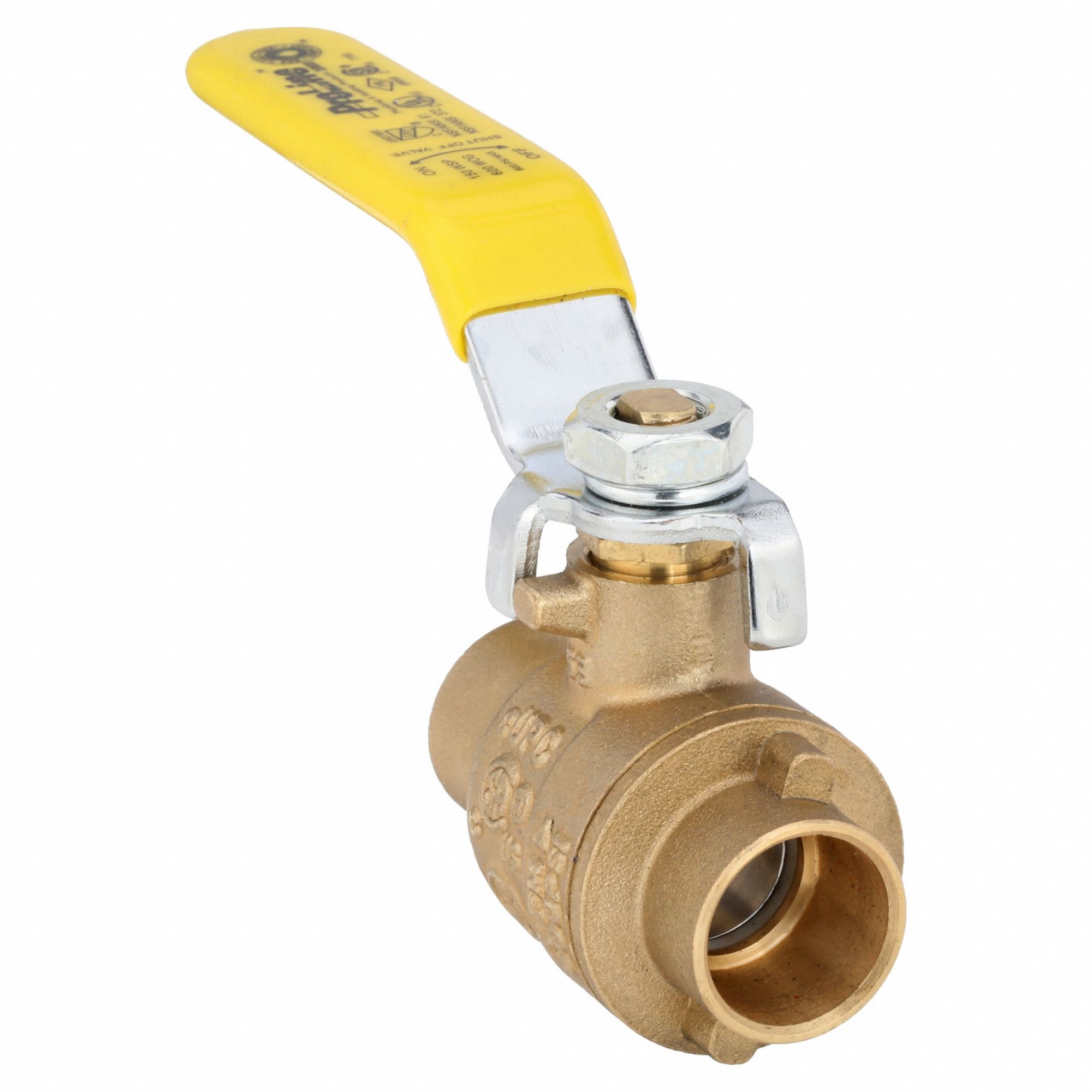 1/2 in, Brass, Manual Two-Way Ball Valve - 32J009|107-843NL - Grainger