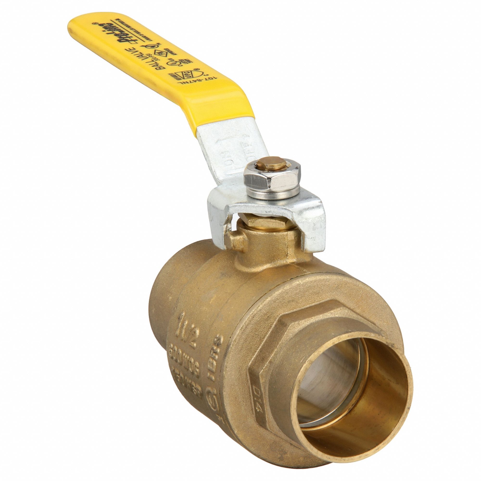 1 1/2 in, Brass, Manual Two-Way Ball Valve - 32J013|107-847NL - Grainger