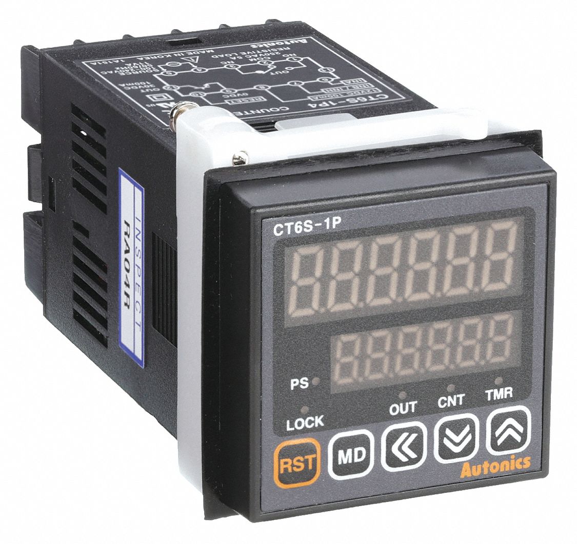 AUTONICS Contador Digital/Temporizador,48mm L - 32J101 | CT6S-1P4 ...