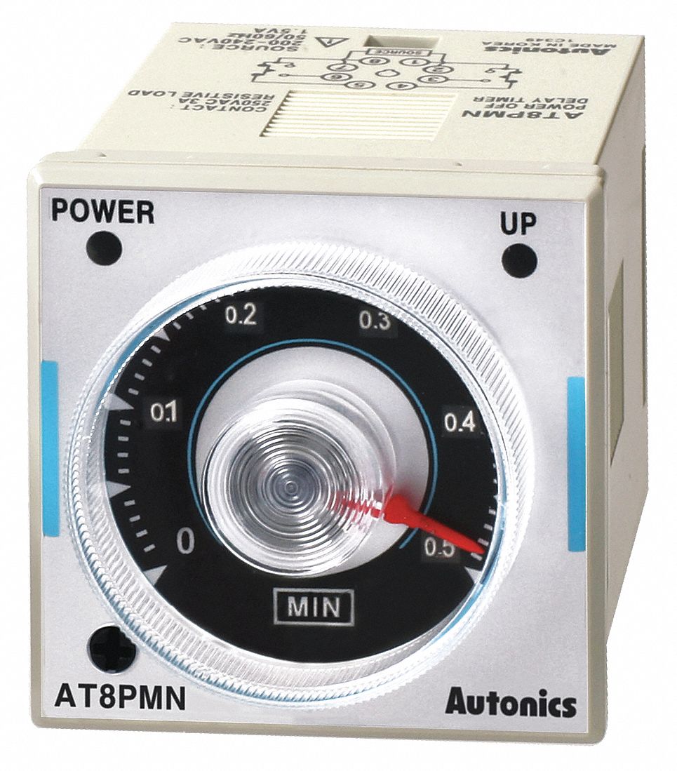 AUTONICS Single Function Timing Relay, 100 to 120V AC, 3A @ 250V, 8 ...