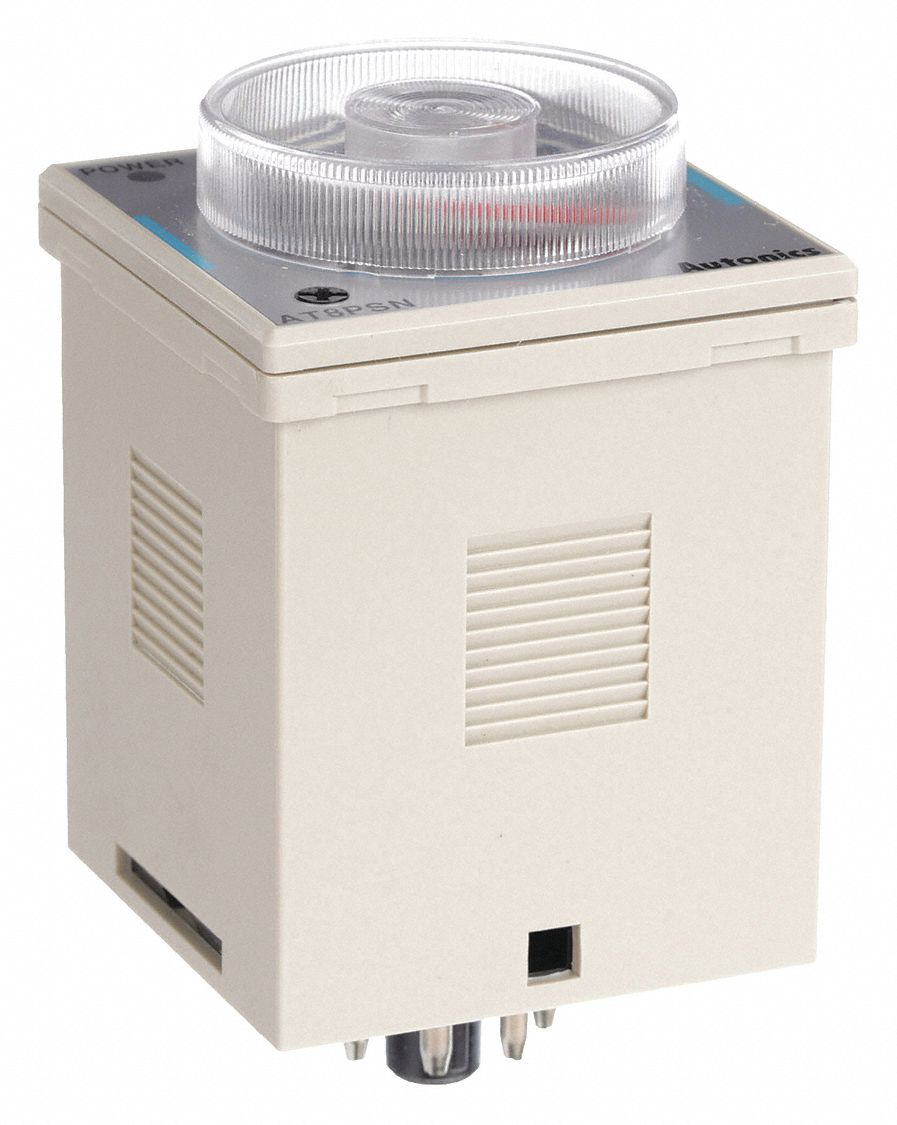 Single Function Timing Relay, 24V AC/DC, 3A @ 250V, 8 Pins, DPDT - Grainger