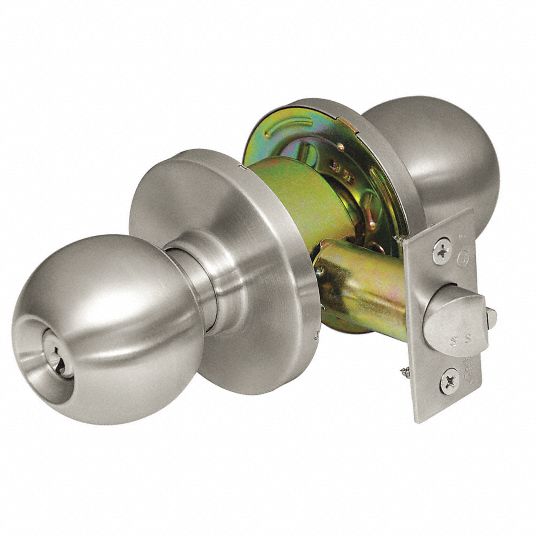 CORBIN, Office Knob Locksets, Stainless Steel, Door Lockset - 32J289 ...