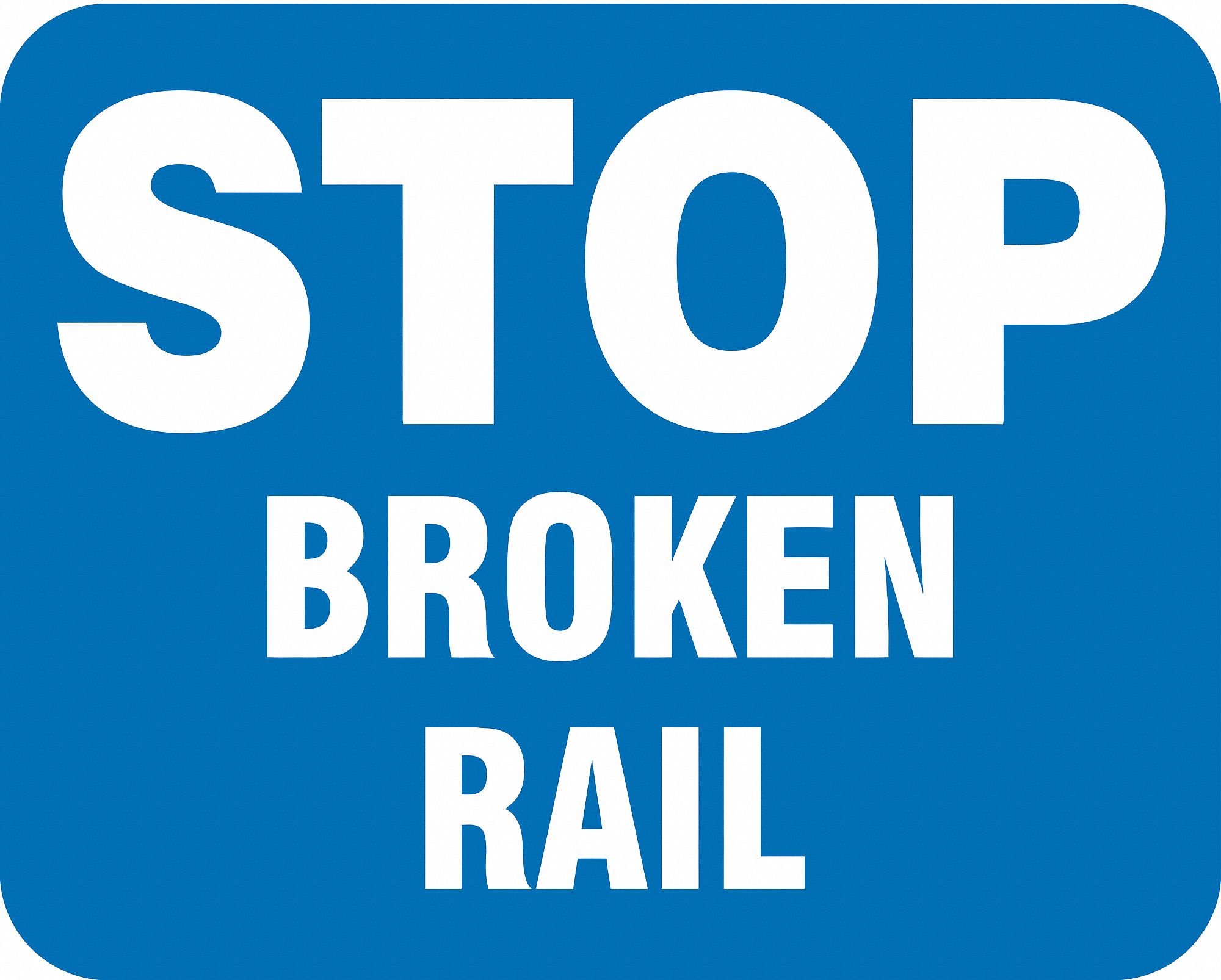 Blue, 12 in x 15 in Nominal Sign Size, Railroad Sign - 32J558|FRR353BU ...