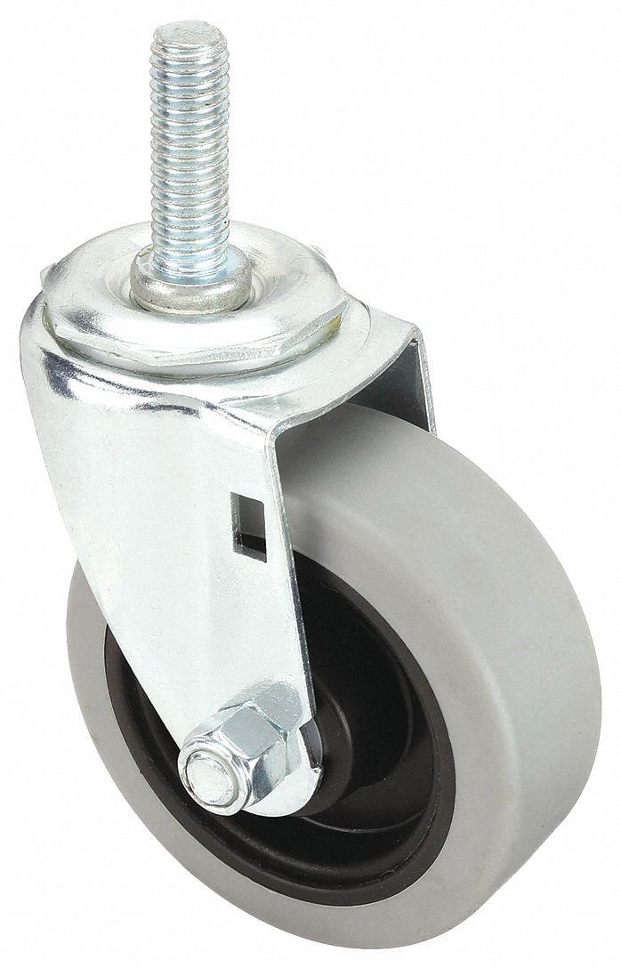 APPROVED VENDOR NSF-LISTED SANITARY THREADED STEM CASTER, 3½ IN WHEEL ...
