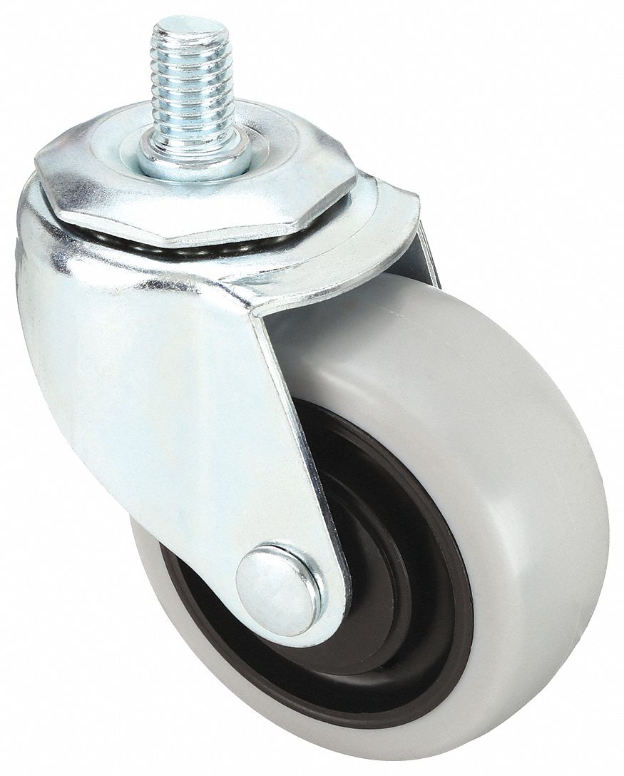 General Purpose Threaded Stem Caster, 3 in Wheel Dia., 210 lb Load ...