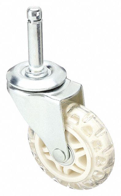 General Purpose Friction-Ring Stem Caster, 3 in Wheel Dia., 135 lb Load ...
