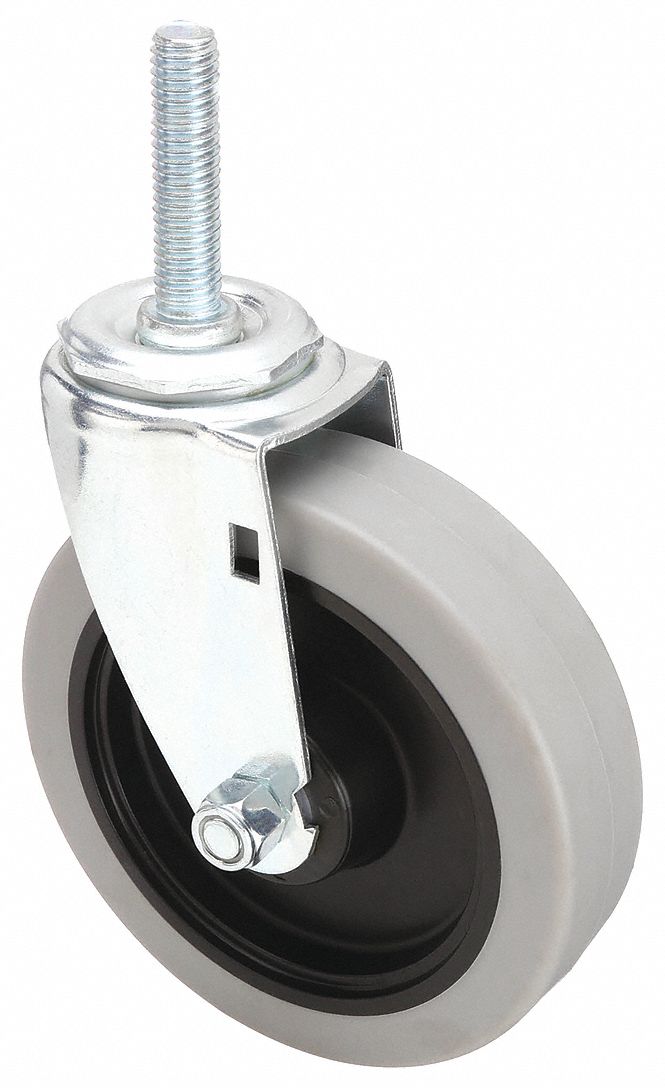 5 in Wheel Dia., 1 1/4 in Wheel Wd, Stem Caster - 32J983|32J983 - Grainger