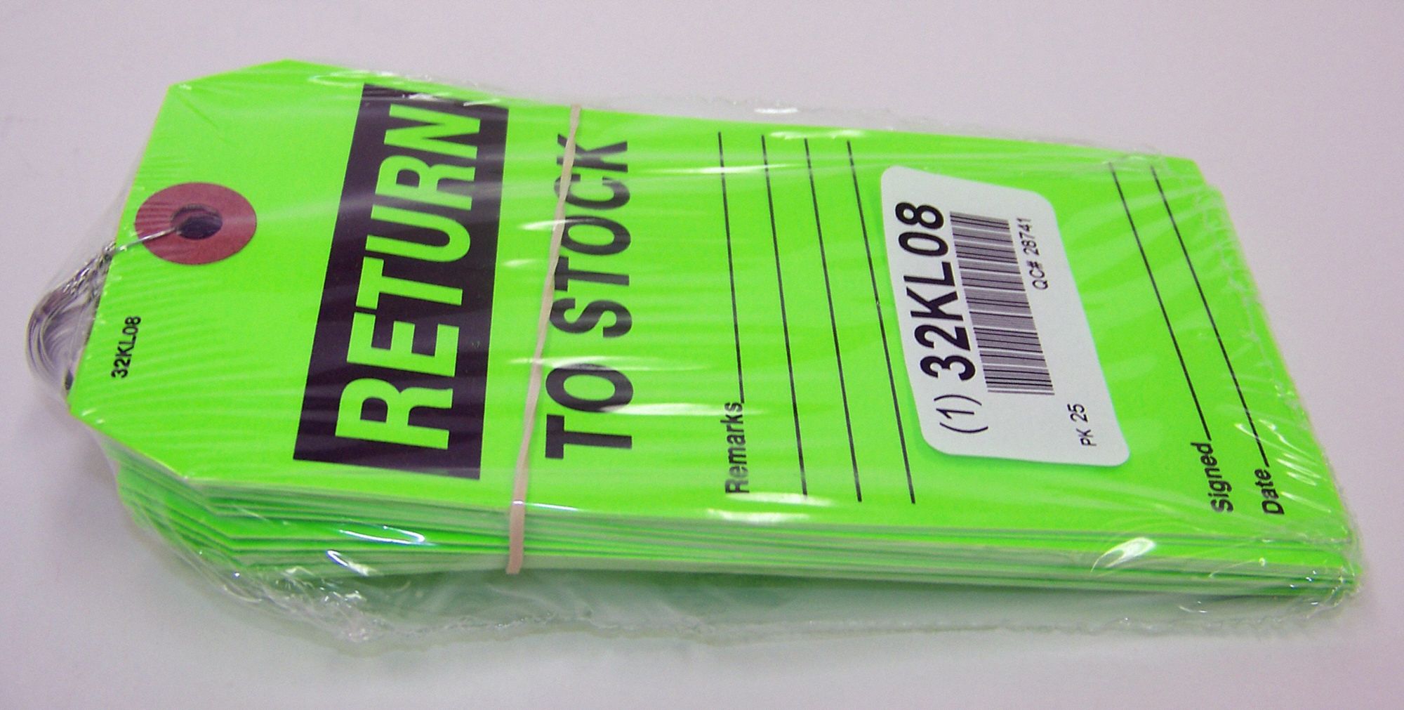 BADGER TAG & LABEL CORP Return to Stock Tag, Paper, Height: 5 3/4 in ...