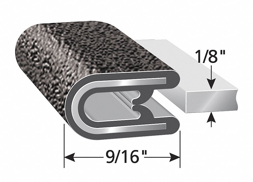 TRIM-LOK EDGE TRIM FITS EDGE 1/8IN 10FT - Rubber Edge Trim Seals ...