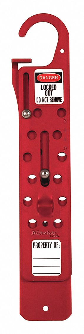 MASTER LOCK Lockout Hasp, Safety Lockout Hasp Style, Aluminum - 32KP80 ...