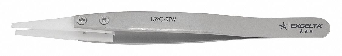 EXCELTA, Acetal, Straight Tip, Tweezers - 32LD86|159C-RTW - Grainger