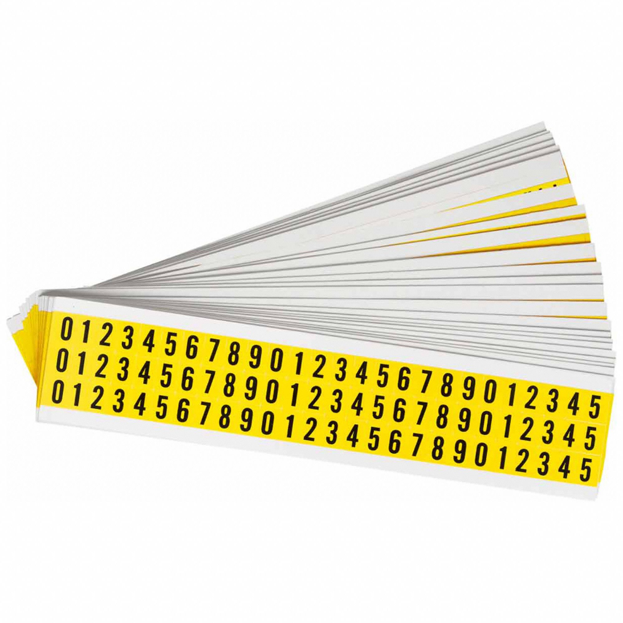 3/8 in Character Ht, Indoor Only, Number Label Set - 32MD87|3410-# KIT ...