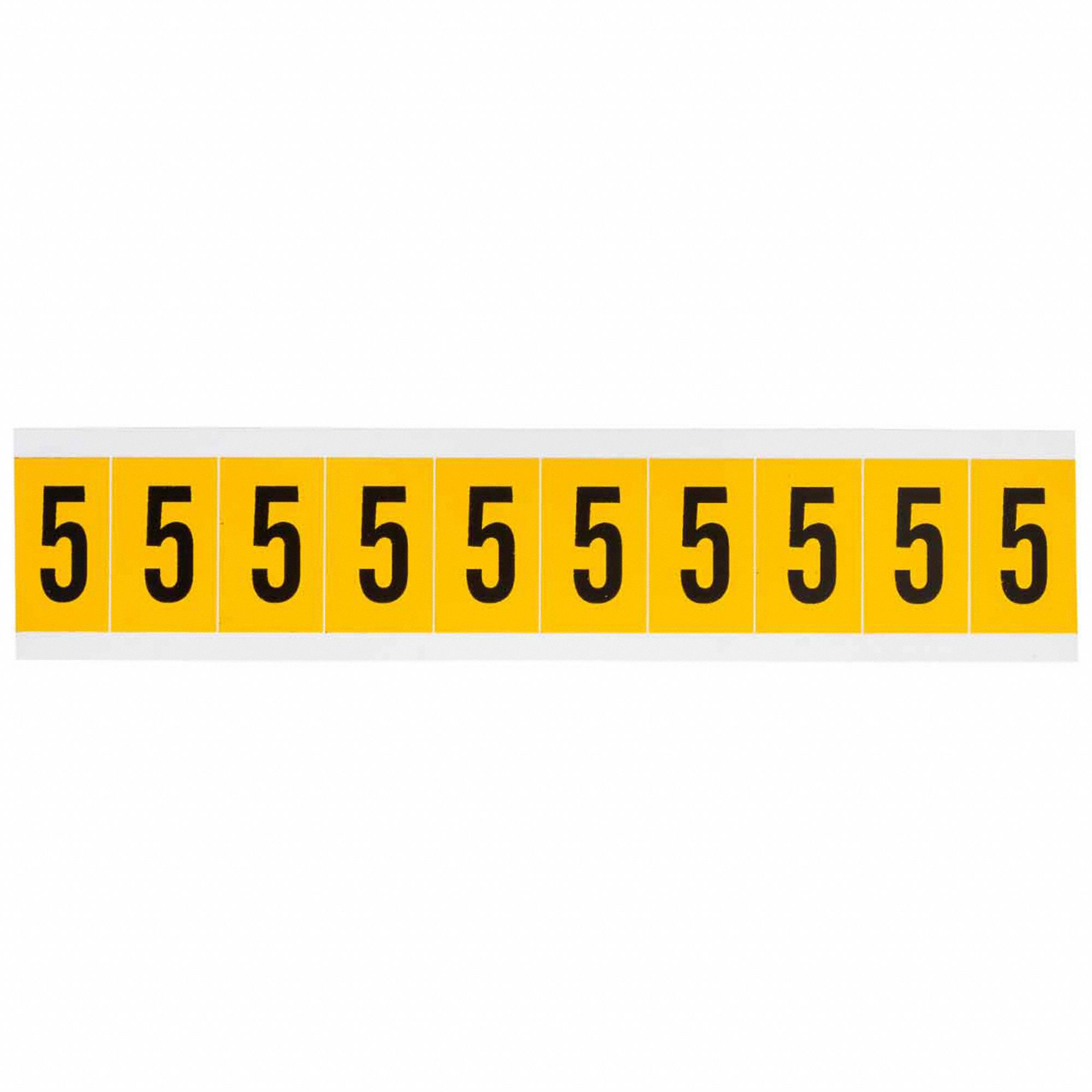 1 in Character Ht, Indoor/Outdoor, Number Label - 32ME45|1530-5 - Grainger