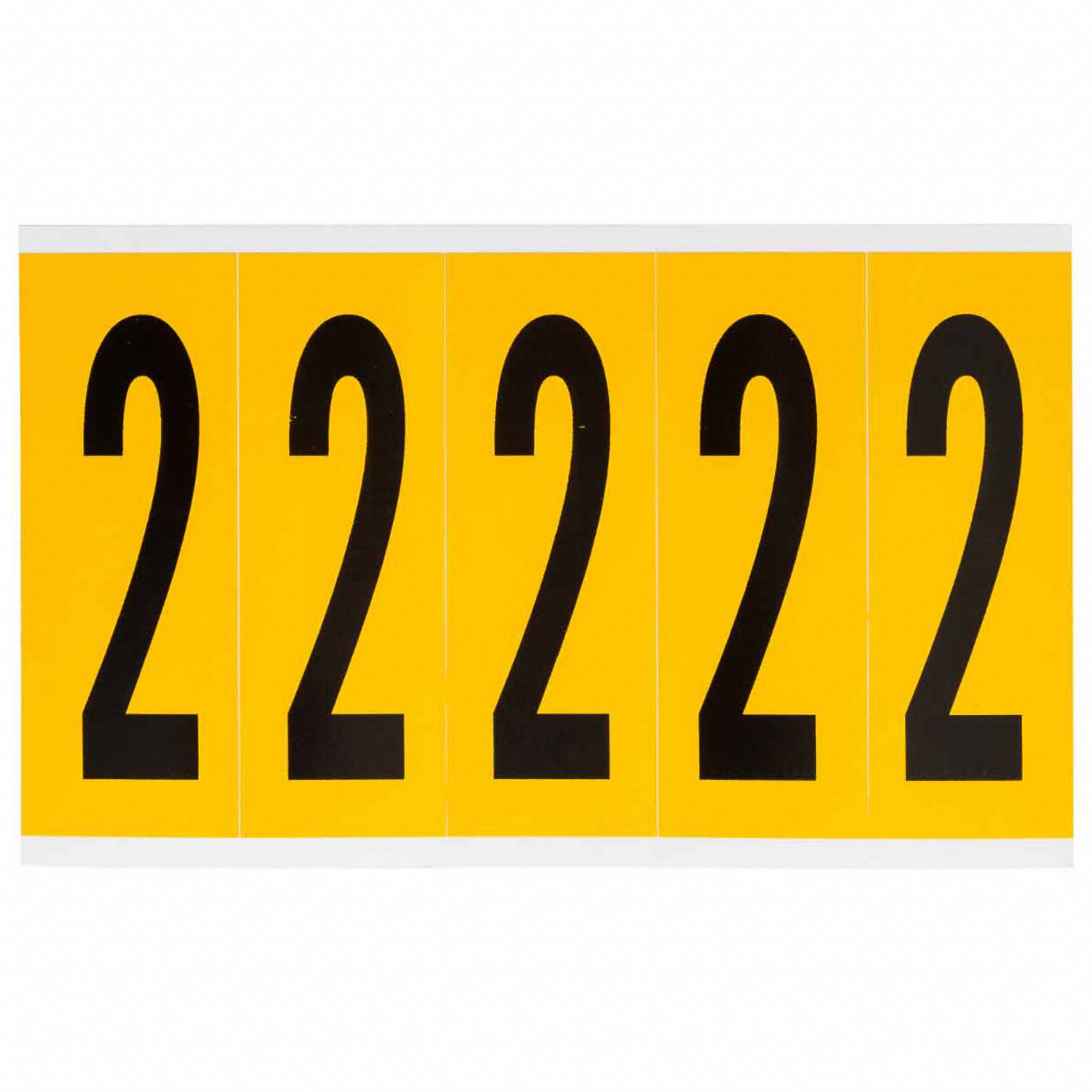 BRADY 1560-2 Number Label 2 5in.Hx1-3/4in.W Vinyl for sale online | eBay