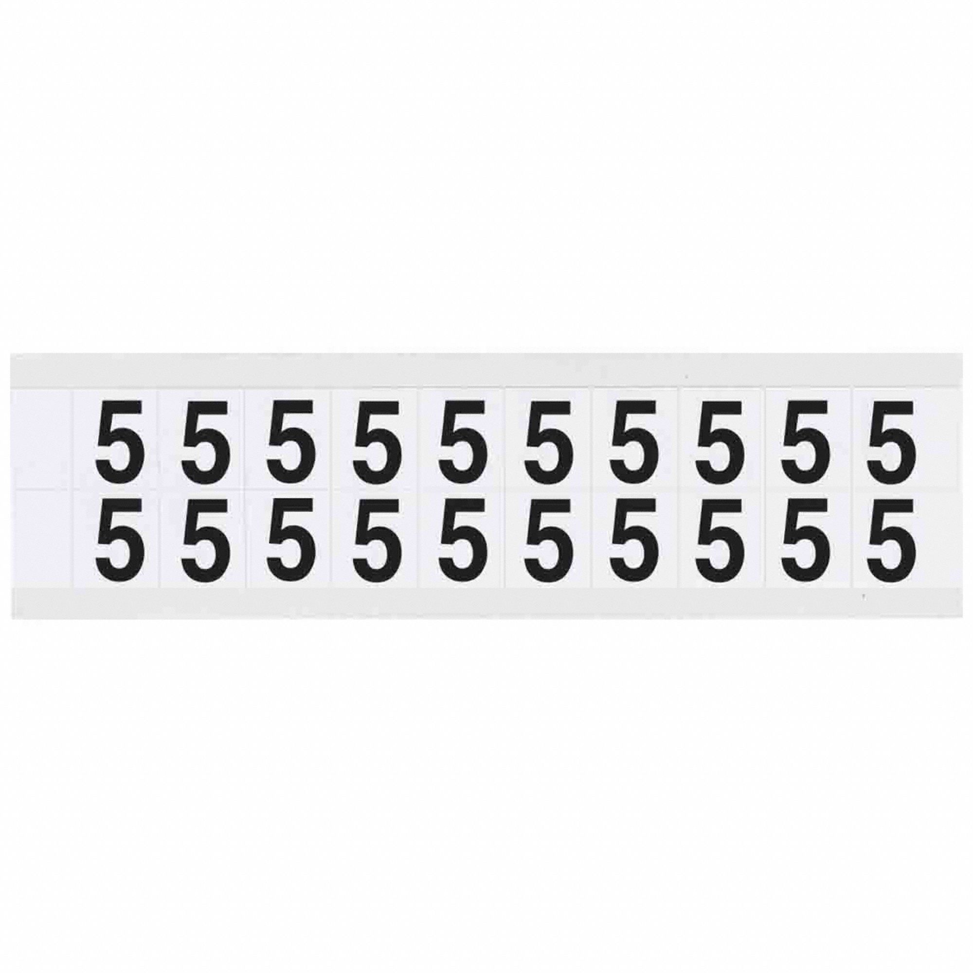 5/8 in Character Ht, Indoor/Outdoor, Number Label - 32MG42|9712-5 ...